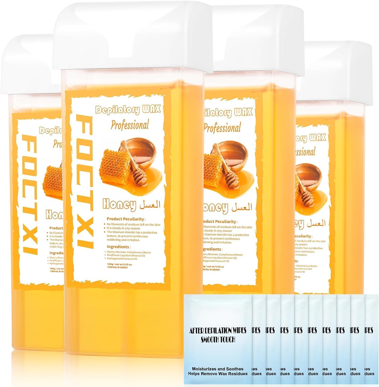 Amazon.com : NEOMANN Roll on Wax Kit for Hair Removal with 2 Cartridge ...