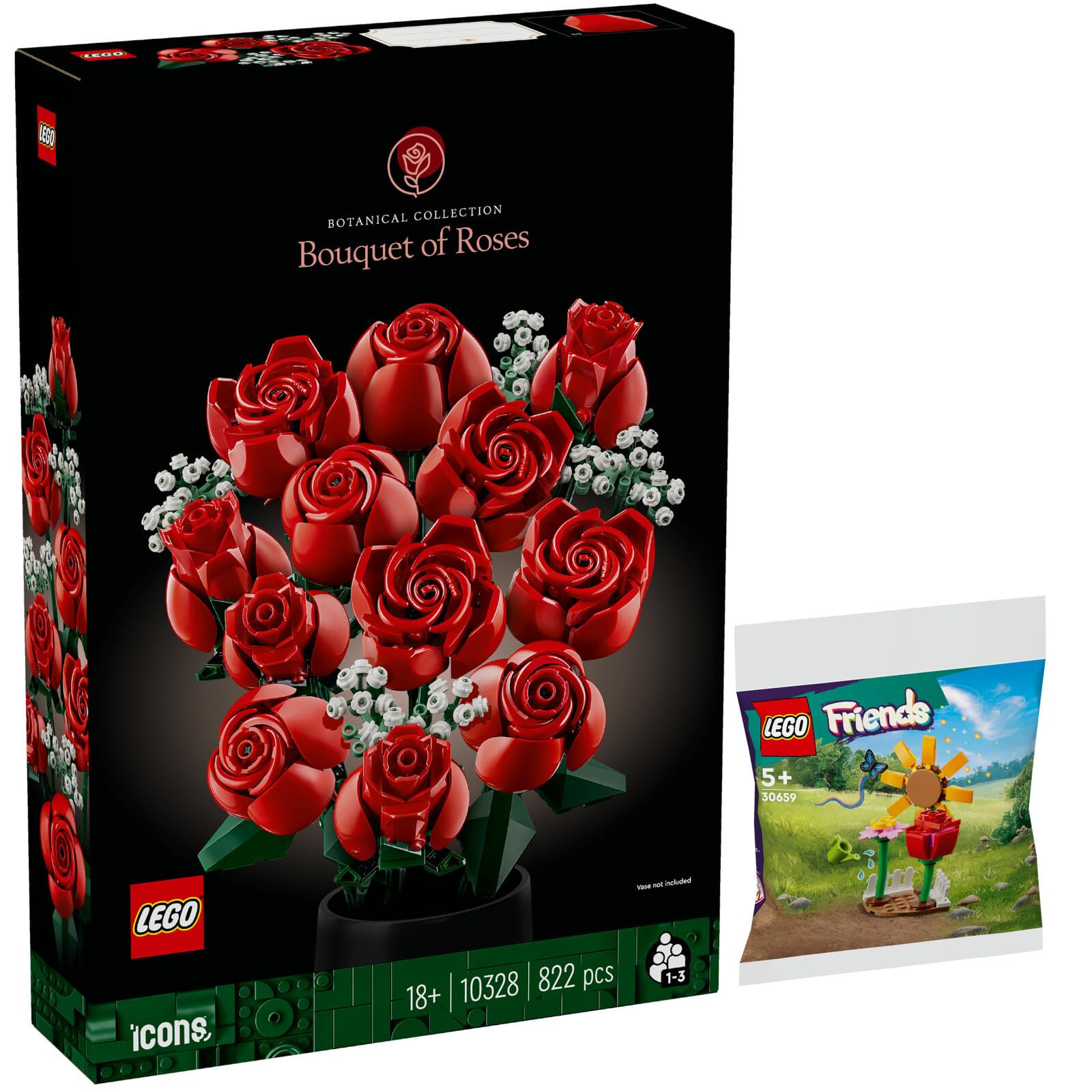 Lego Lot de fleurs : 10328 bouquet de roses et 30659 jardin de fleurs ...
