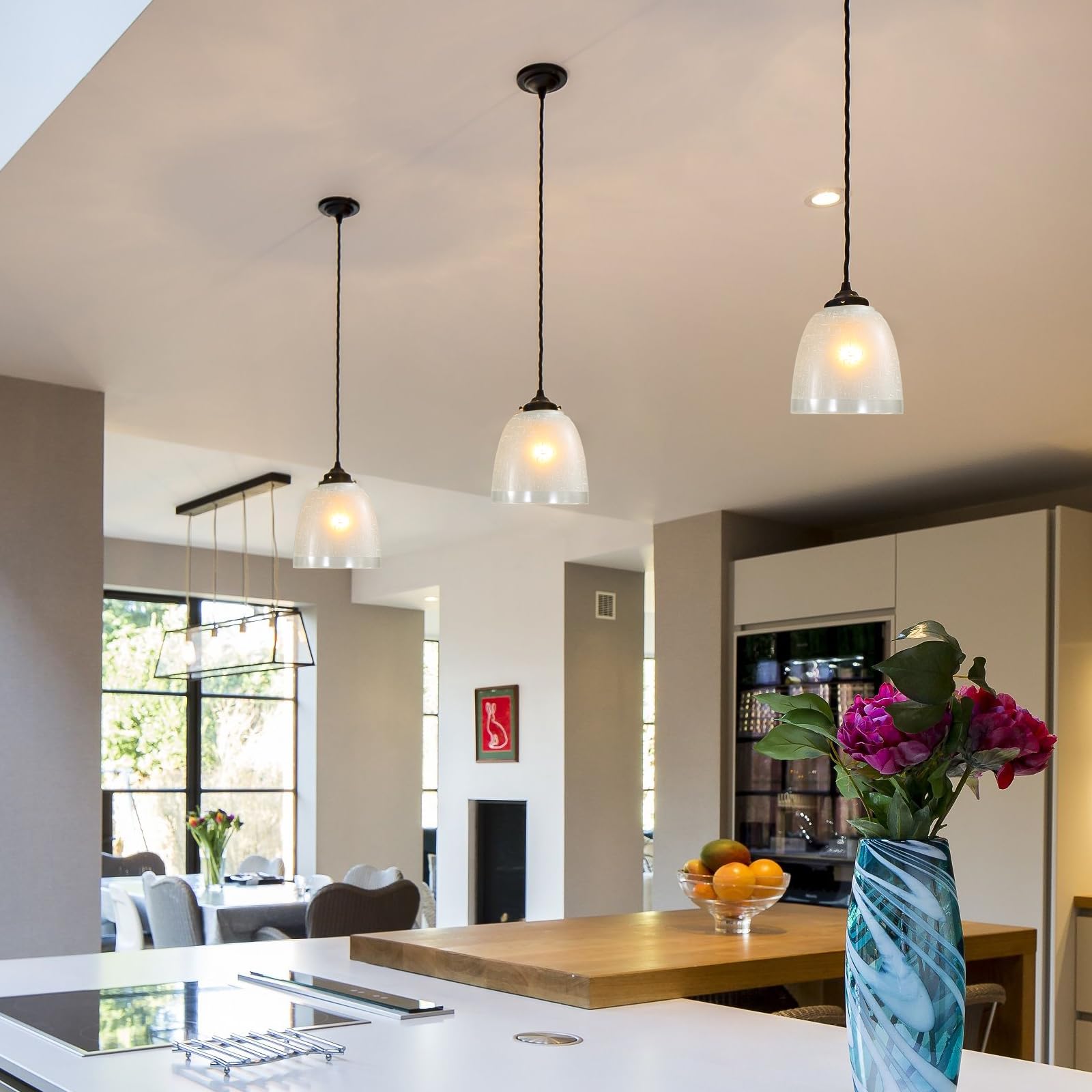 Etched Glass Kitchen Light Fixtures Bronze Frosted Glass Ceiling Lamp