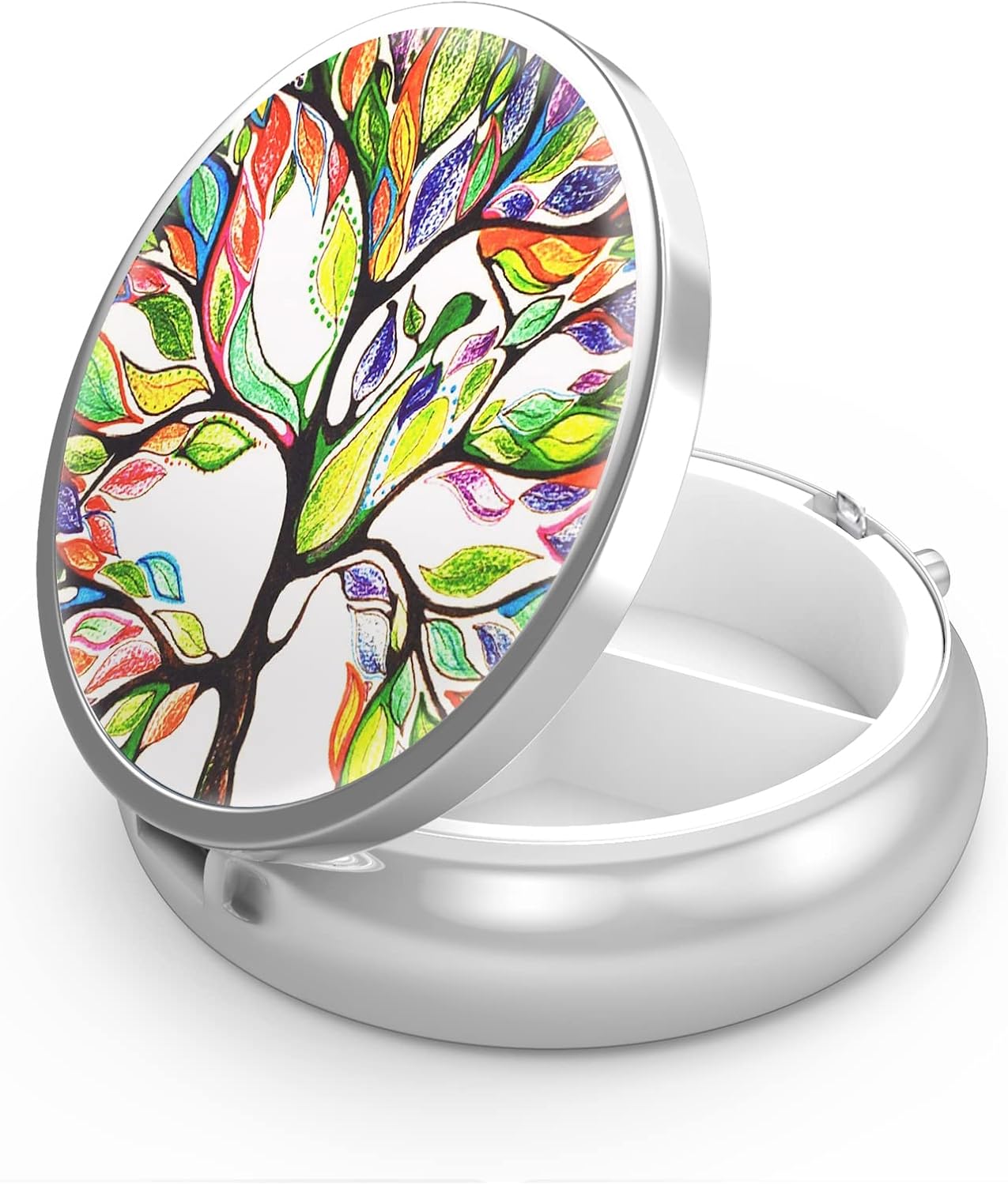 Amazon.com: Pill Box 3 Compartment Small Pill Case,Portable for Pocket ...