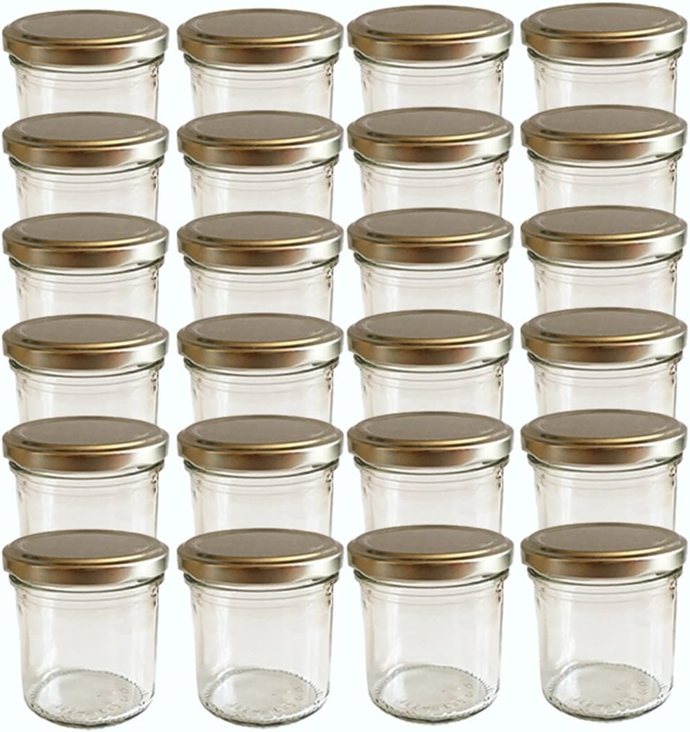 Amazon.de: hocz 20 x Marmeladengläser 167ml - Einmachgläser Silber TO ...