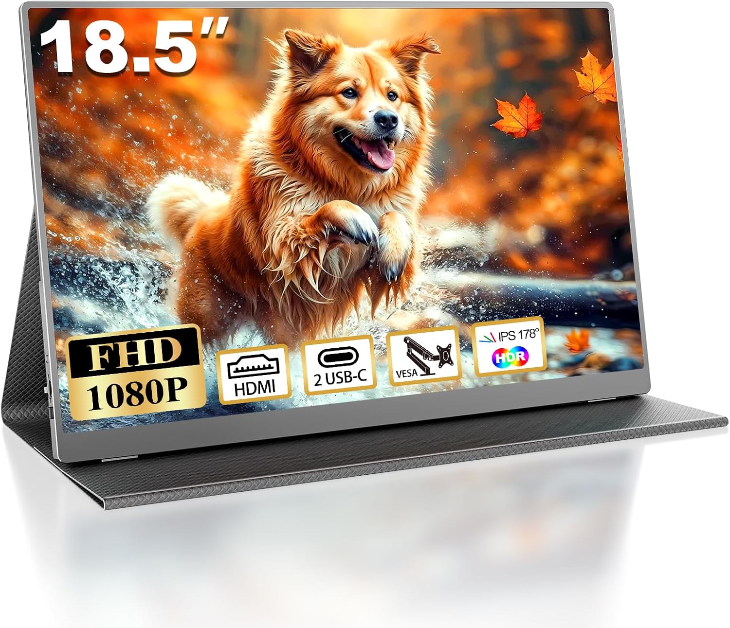 Amazon.com: 18.5 Inch Portable Monitor for Laptop, FHD 1080P 100% sRGB ...