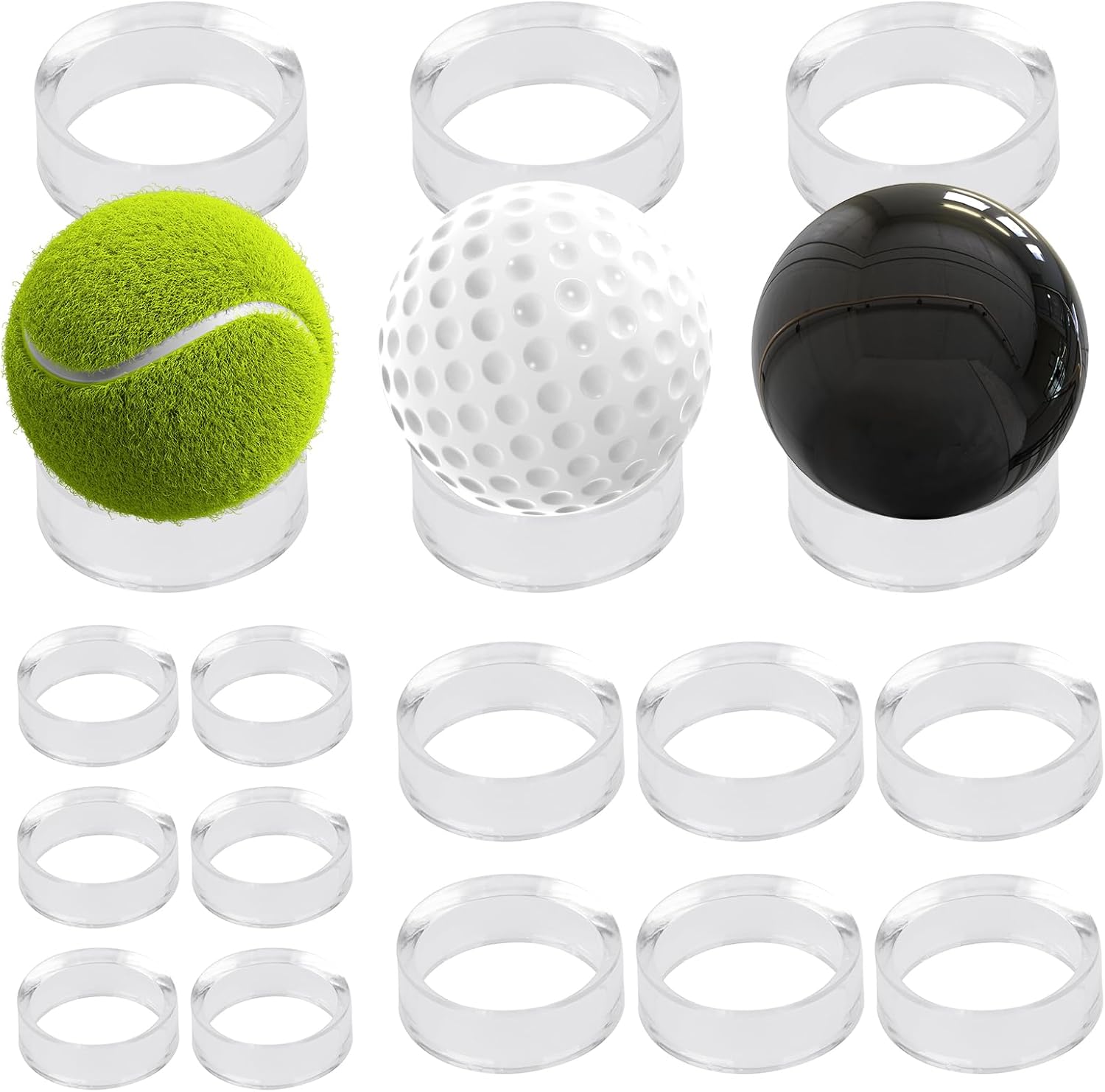 Amazon.com: 18Pcs Crystal Sphere Holder,Clear Acrylic Sphere Stand ...