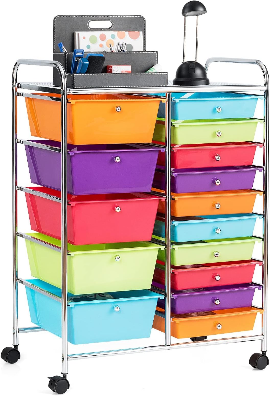 Amazon.com: 15 Drawer Rolling Storage Cart, Mobile Utility Cart with ...