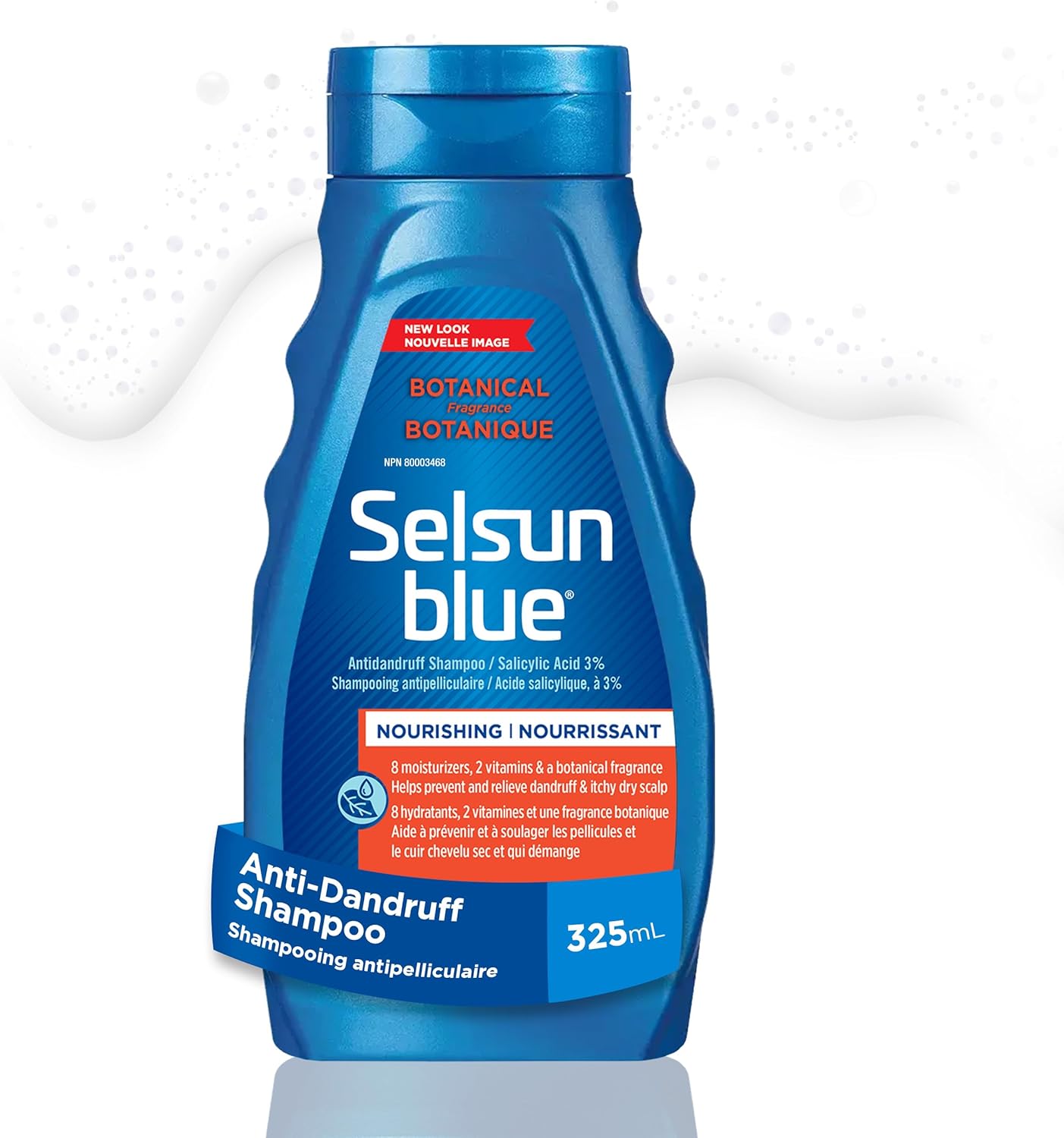 Selsun Blue Botanical Anti-Dandruff Shampoo, 3% Salicylic Acid, 8 ...