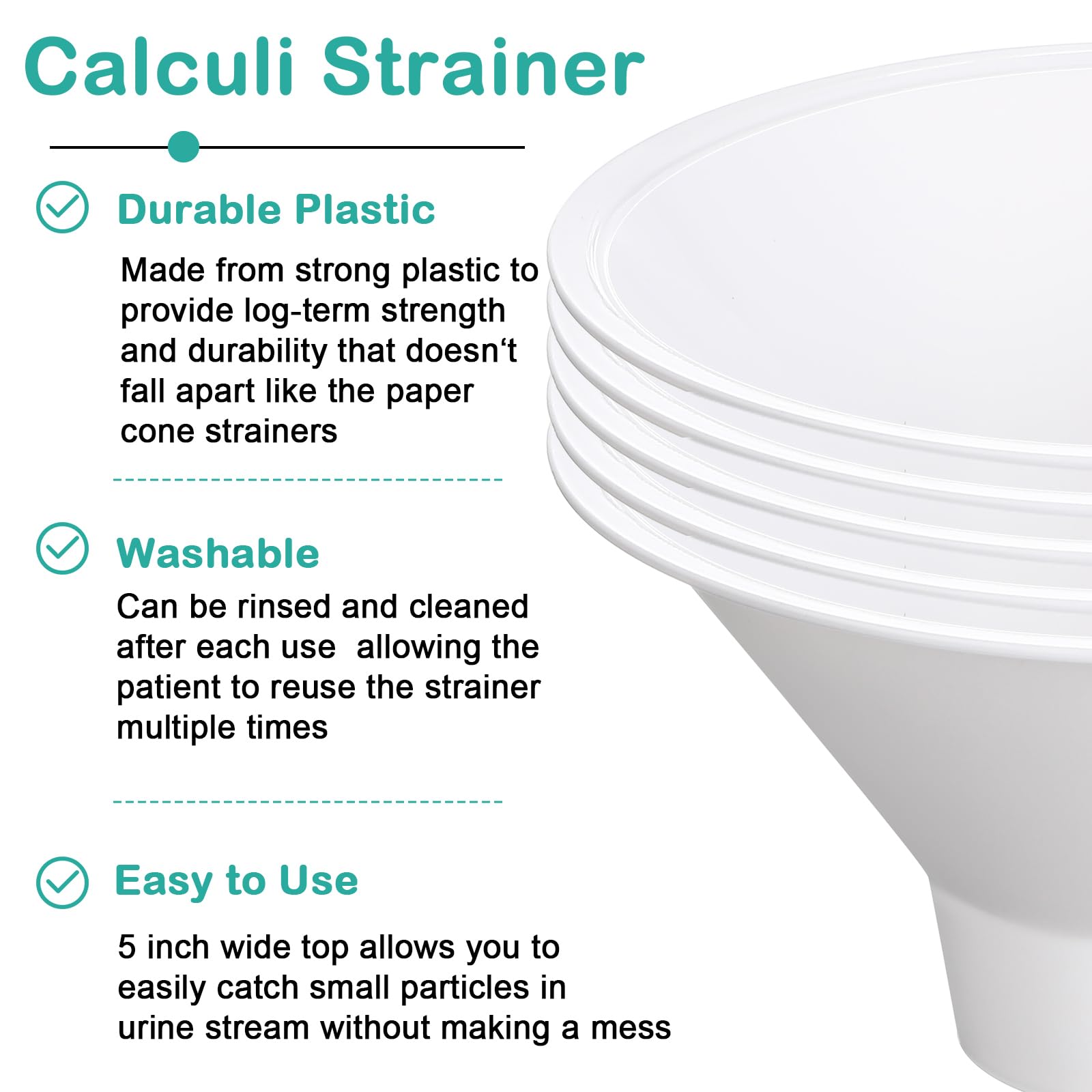 Snapklik.com : TrelaCo 96 Pcs Calculi Strainer Kidney Stone Strainer ...