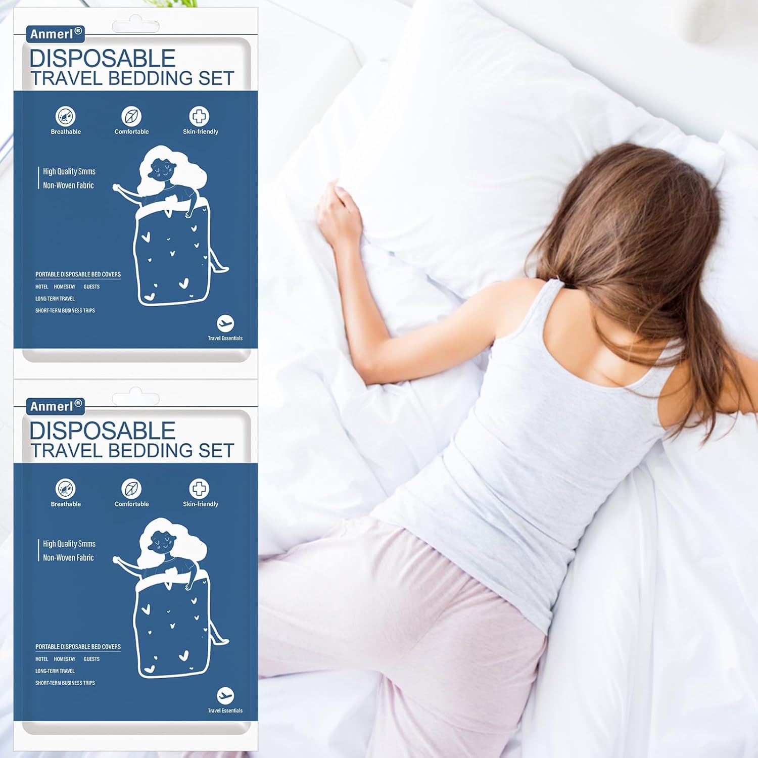 Amazon.com: Anmerl Disposable Bedding for Travel, Portable Disposable ...