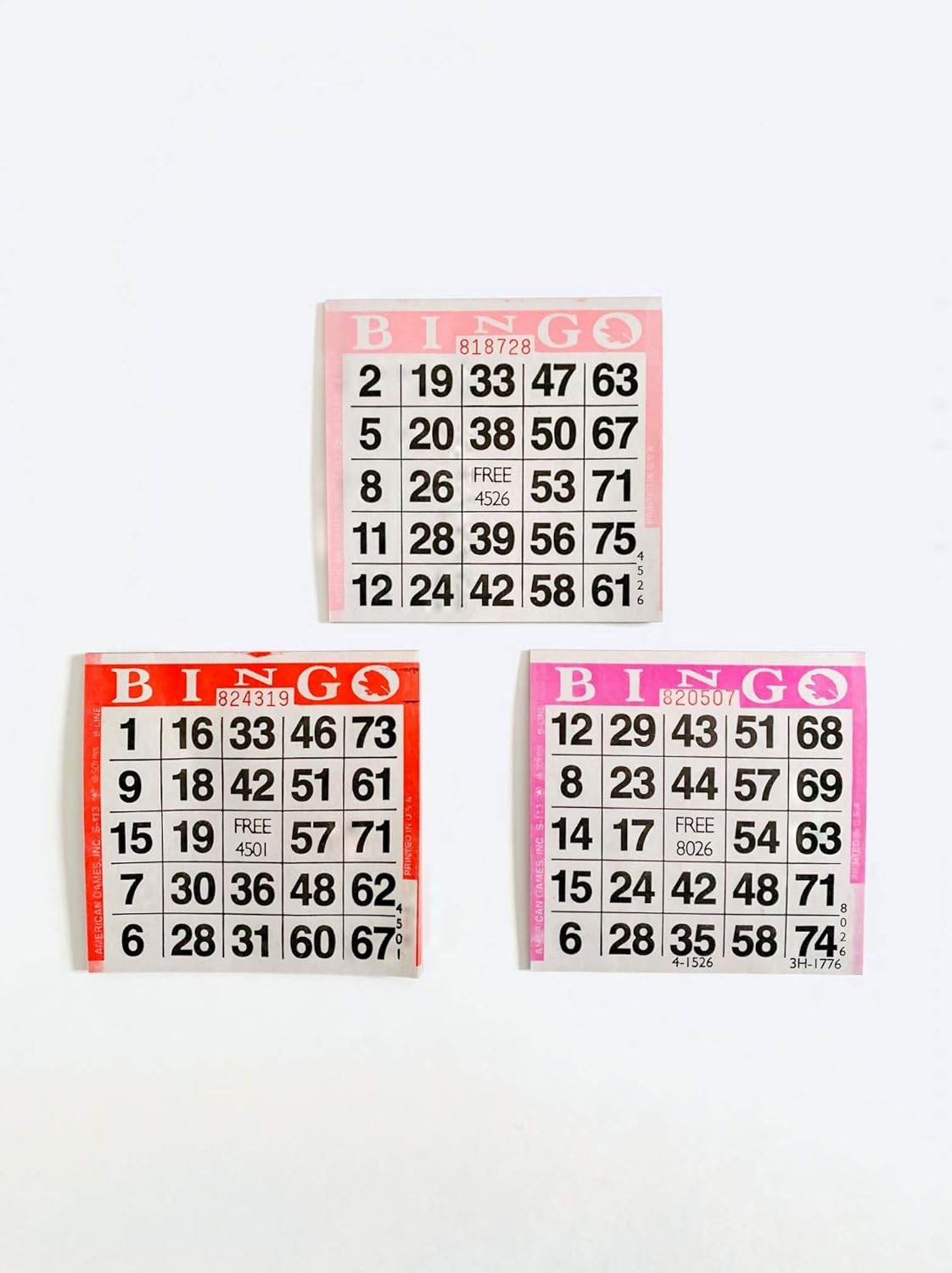Amazon.com : United Novelty 1 on Bingo Paper Game Cards- Triple Value ...