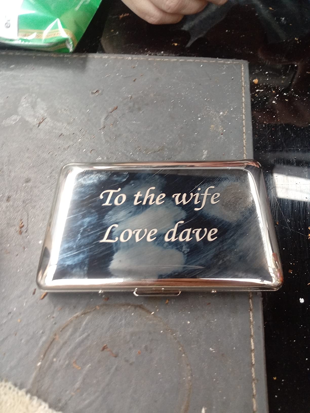 Personalised Cigarette Case/Holder Silver Finish In Presentation Box ...