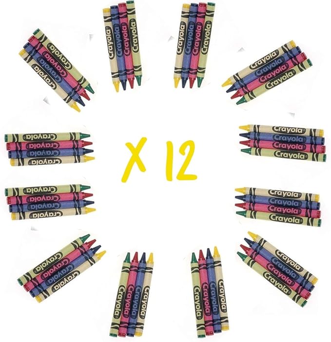 crayola 4 pack full size crayons party favors Bundle of 12 4 packs ...