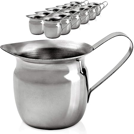 Amazon.com | (2 Pack) 3-Ounce Stainless Steel Bell Creamer, 90 ml. Bell ...