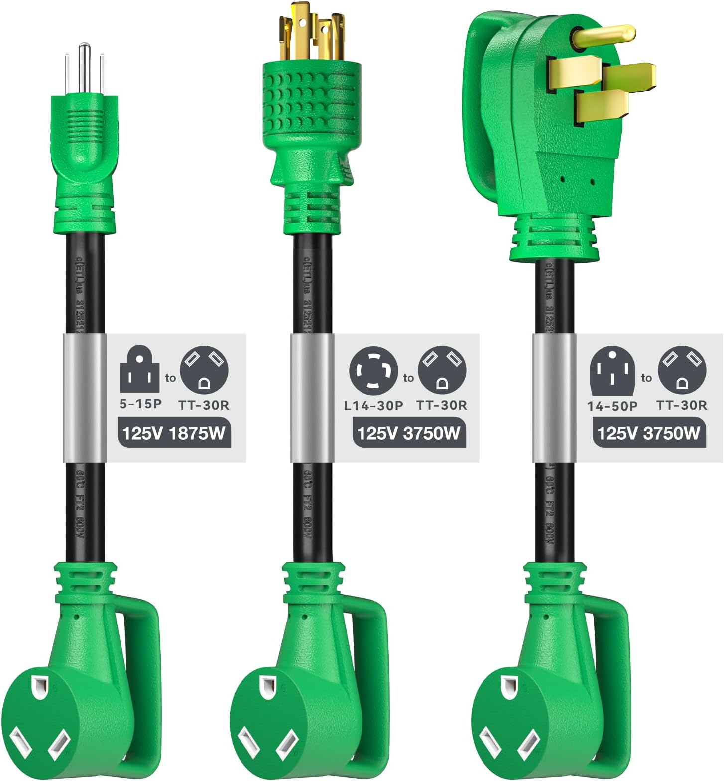 Amazon.com: addlon 3-Piece Set RV Power Adapter Cord, 50 Amp to 30 Amp ...