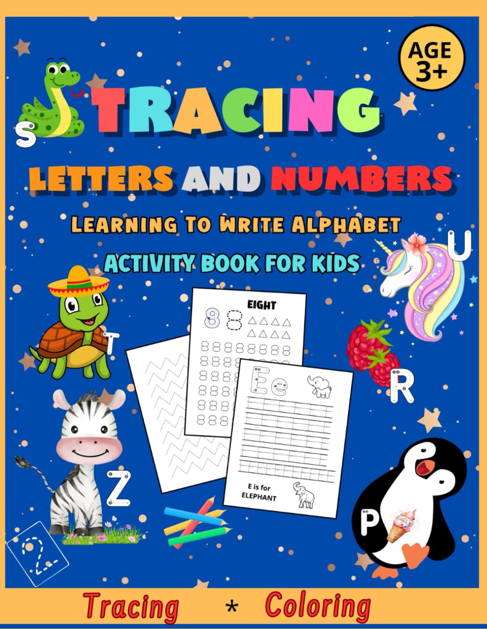 Amazon.com: Tracing Letters And Numbers | Learning To Write Alphabet ...