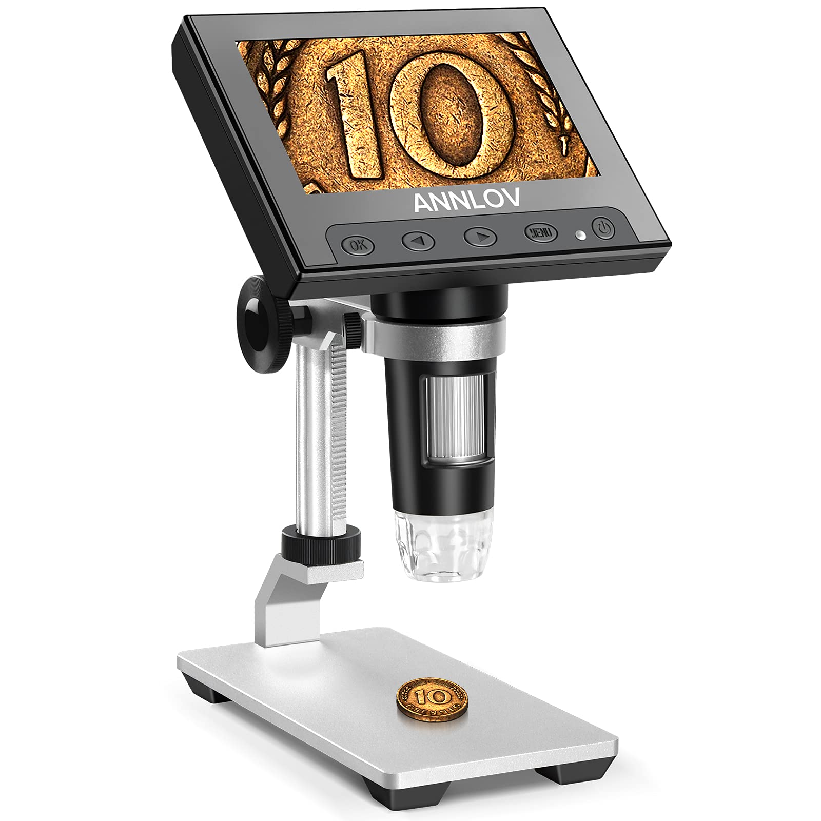 LCD Digital Microscope ANNLOV 4 3 Inch Handheld USB Microscope 50X 
