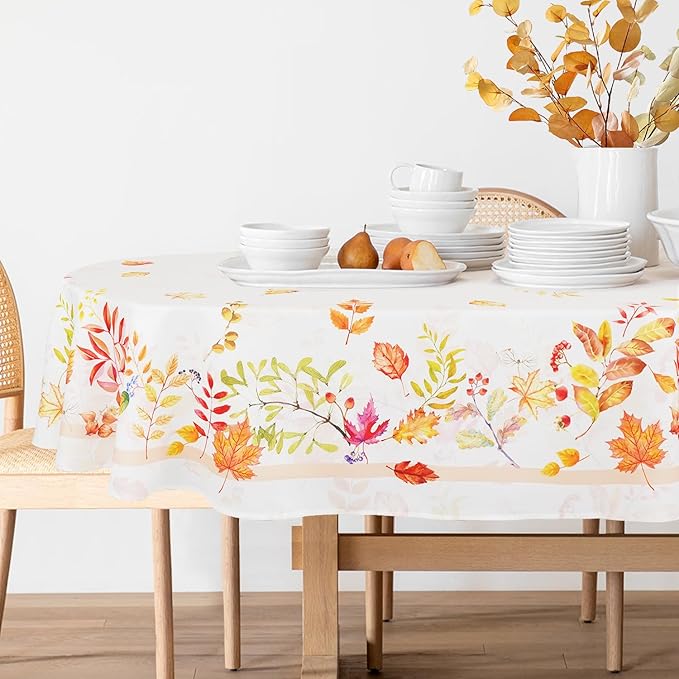 Amazon.com: Bnejvif Thanksgiving Tablecloth - Fall Tablecloth with ...
