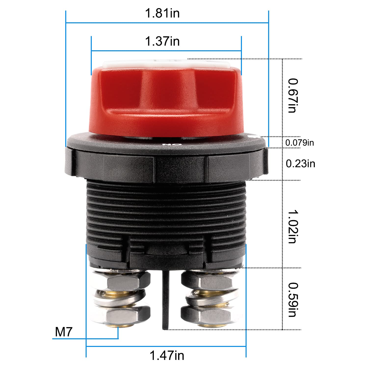 Snapklik.com : Mini Battery Switch Disconnect For Marine Boat Car Off ...