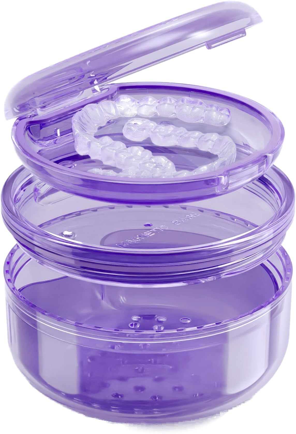 Amazon.com : Denture Case Retainer Cleaning Case: 2 in 1 Retainer Case ...