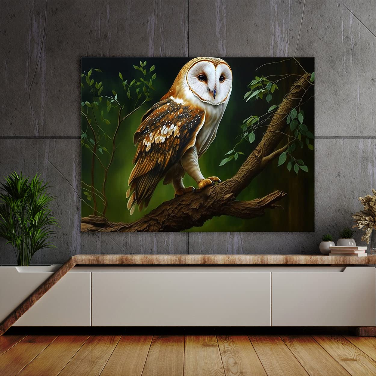 Realistic Barn Owl Art Barn Owl | Wildlife Pastel Art