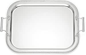 Amazon.com | Reed And Barton 896102 Rectangle Silverplate Tray With ...