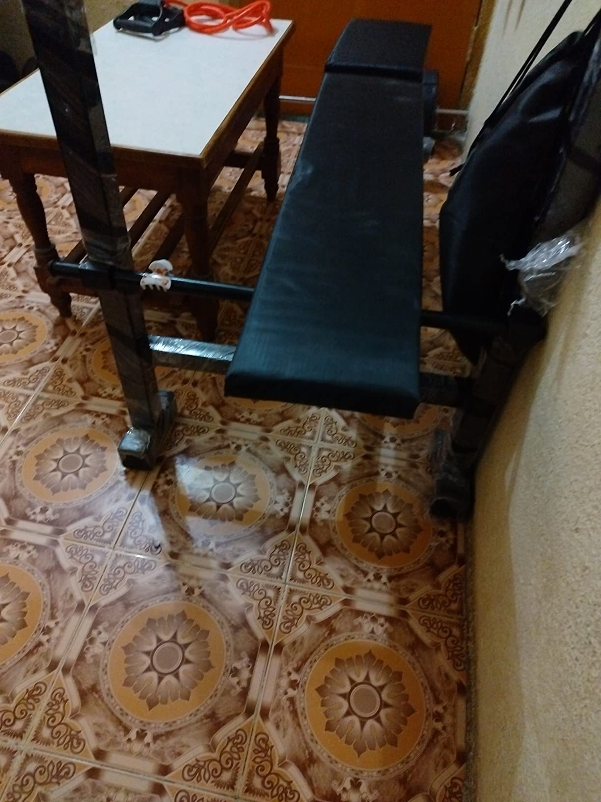 BodyFit Weight Lifting Multi Purpose Adjustable Bench 4 In 1 Home 150 ...