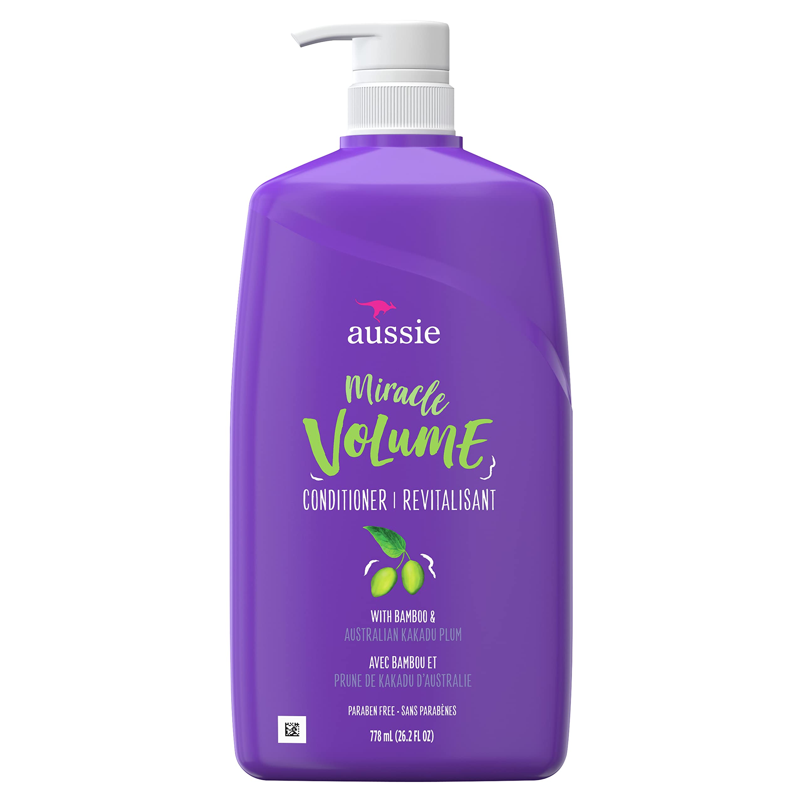 Aussie Conditioner with Bamboo & Plum for Fine Hair, Paraben-Free ...