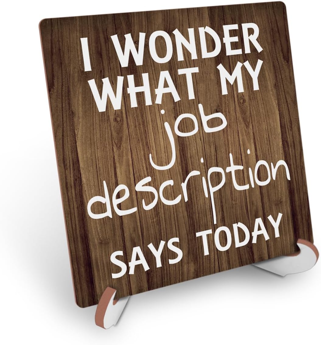 Amazon.com: Funny Office Wood Sign Desk Decor Humor Office Decor Sign ...