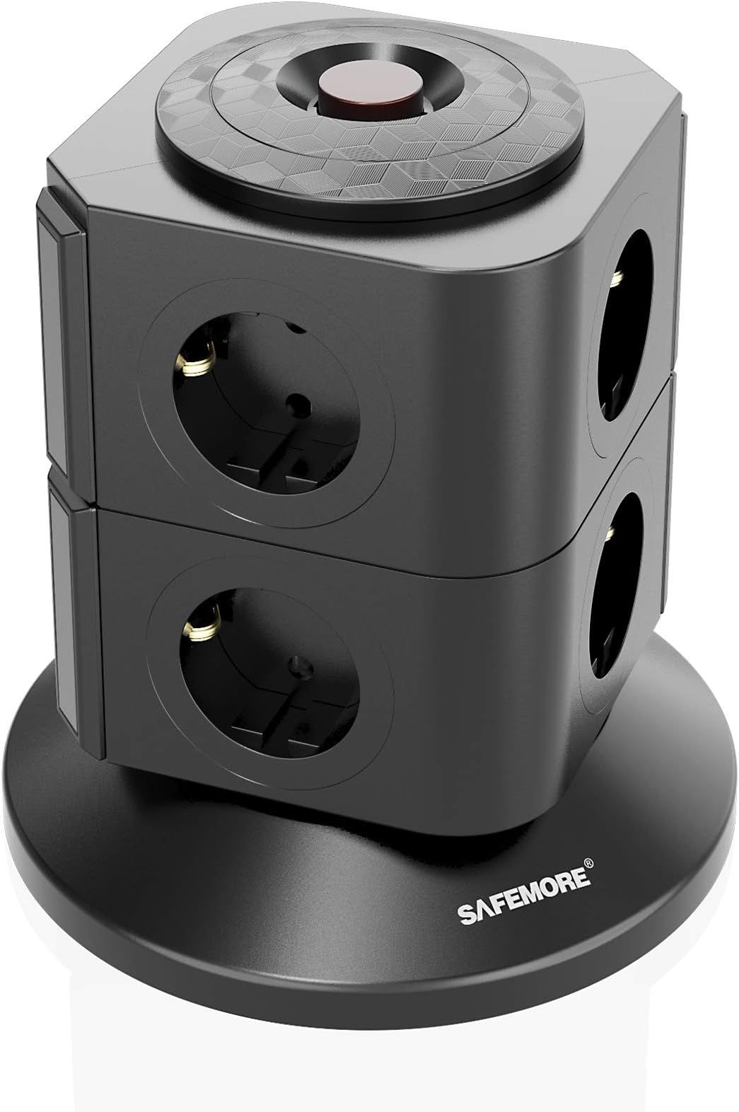 SAFEMORE Regleta Vertical Enchufes de 8 Tomas con Protector de ...
