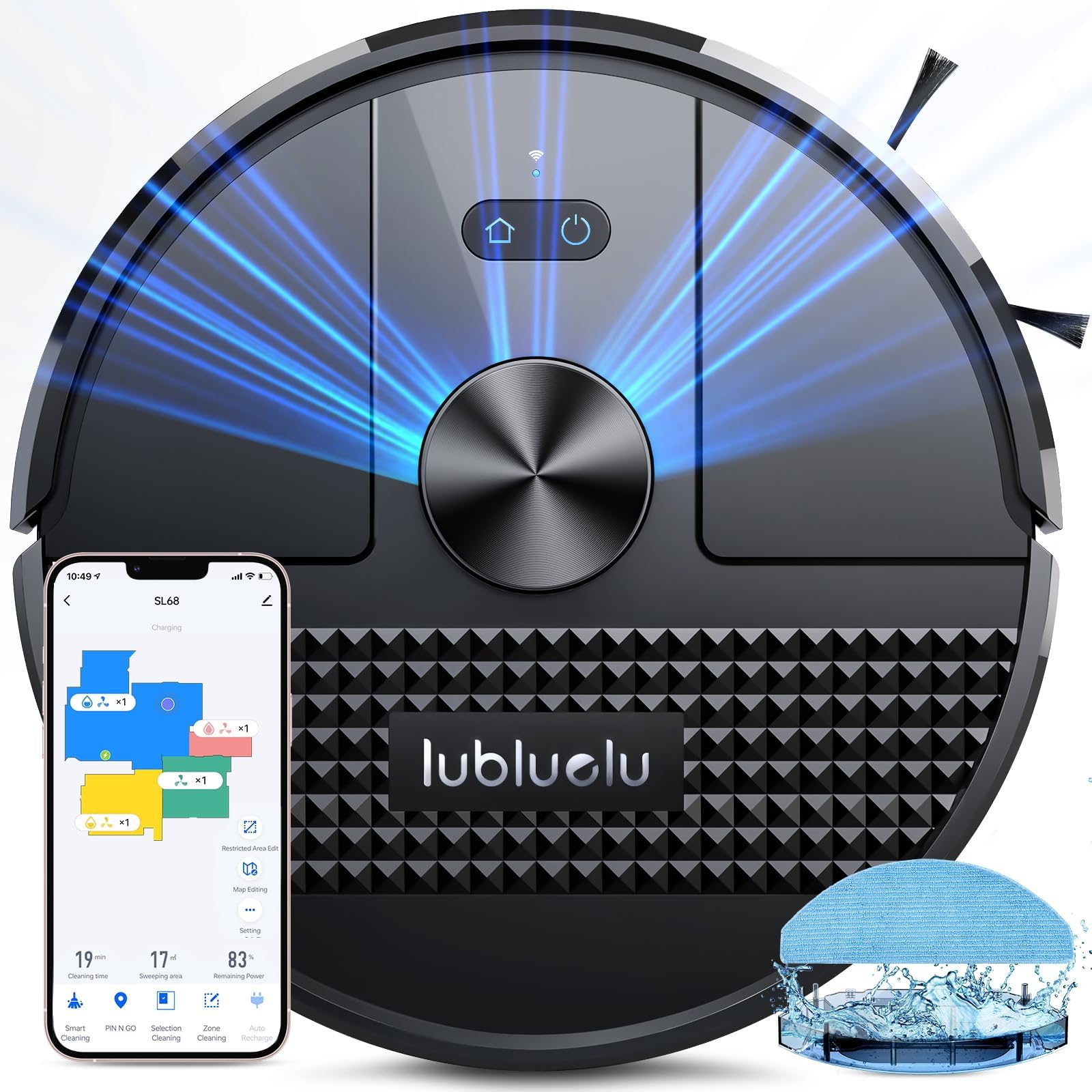 Amazon.com - Lubluelu Robot Vacuum and Mop Combo, 4500Pa Robot Vacuum ...