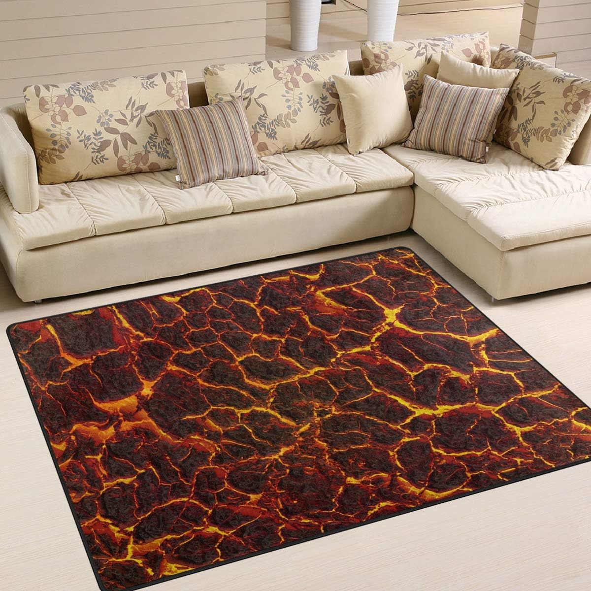 Amazon.com: AGONA Molten Lava Area Rug 5'3"x4' Soft Large Area Rugs ...