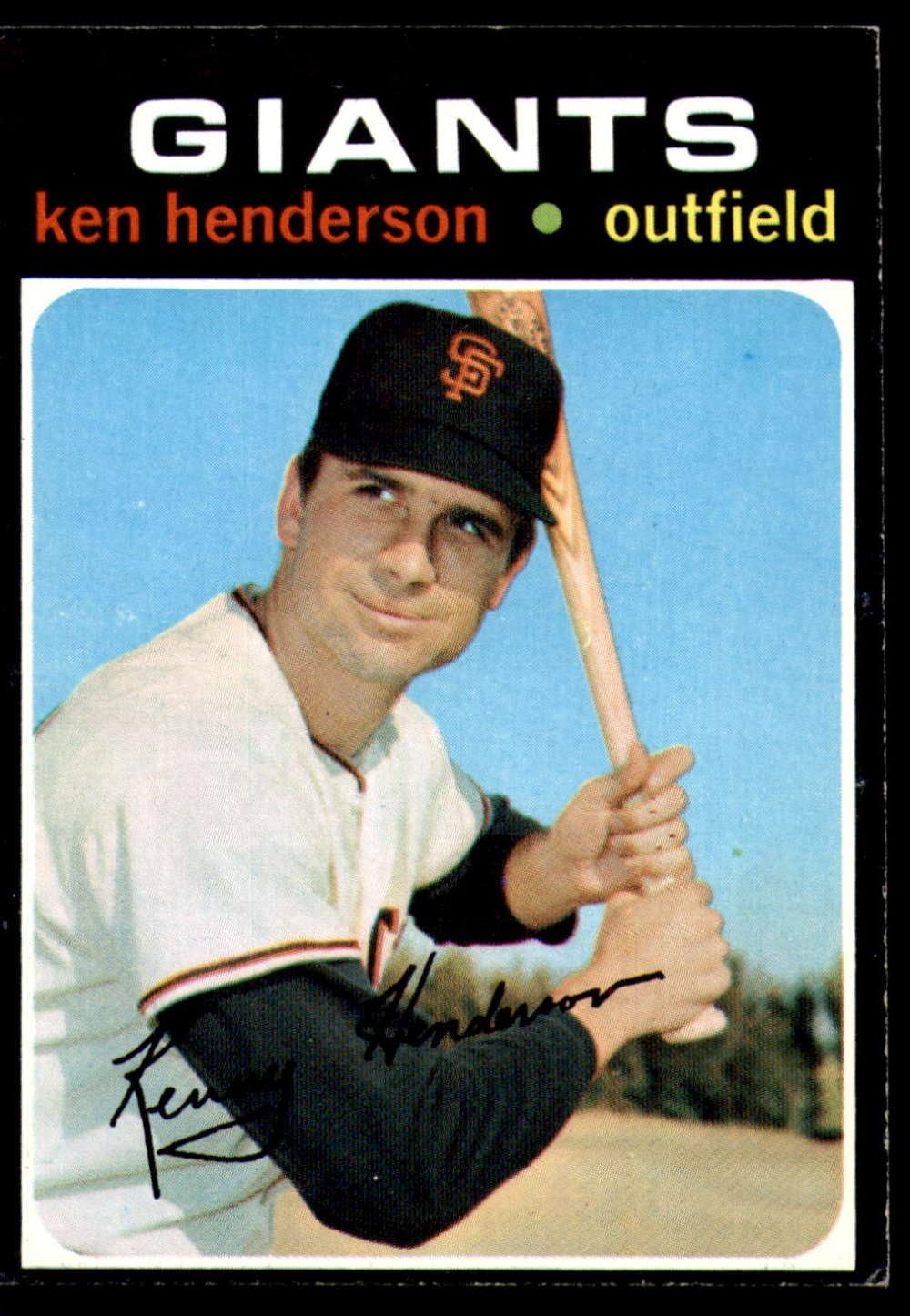 Amazon.com: 1971 Topps #155 Ken Henderson Excellent+ Giants ...