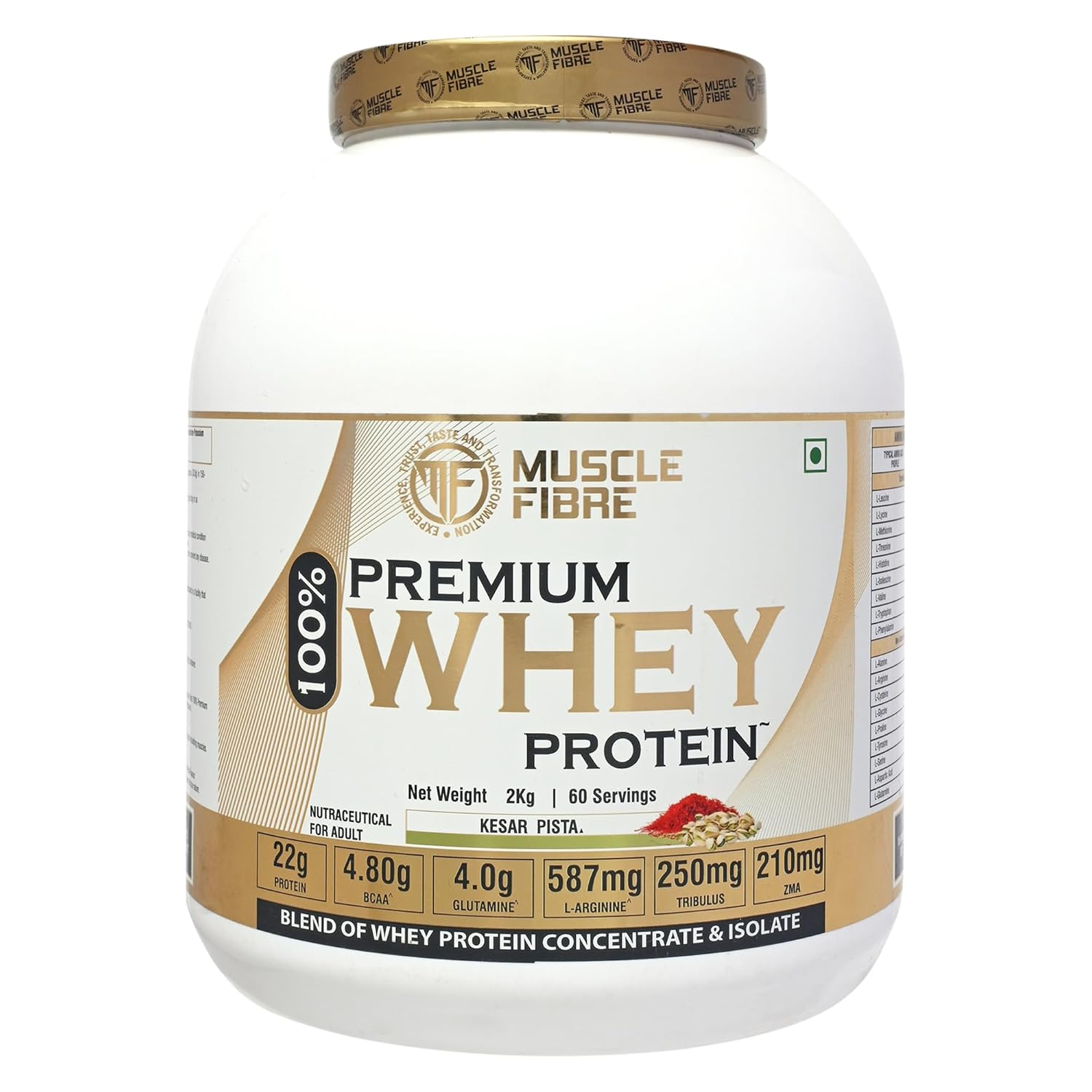Muscle Fibre Whey Protein Powder 2 kg with Digestive Enzymes ...