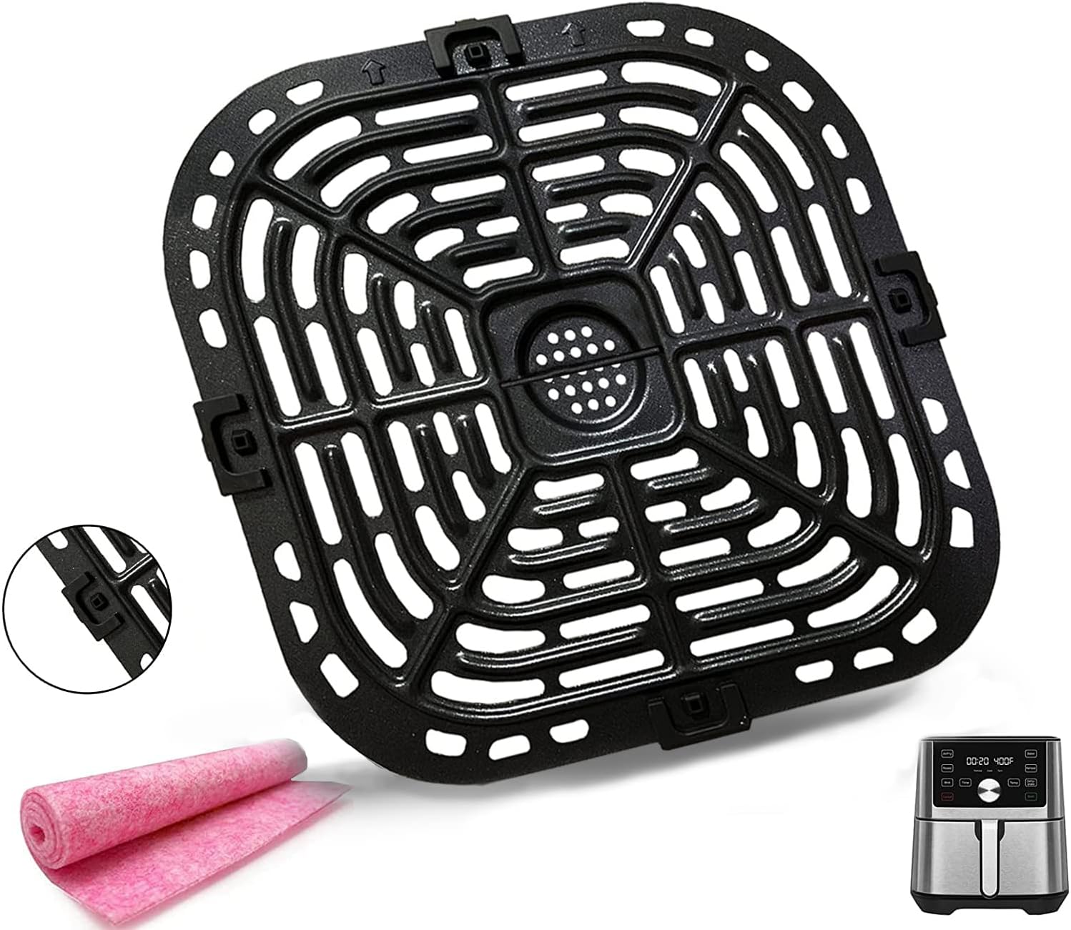 Amazon.com: Air Fryer Crisper Tray for COSORI 6.8Quart Air Fryers, 9IN ...