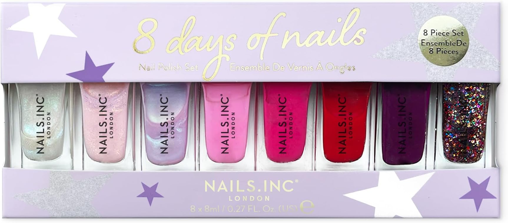 Amazon.com: Nails.INC Glazing Over Nail Polish Duo, Long Lasting Glossy ...