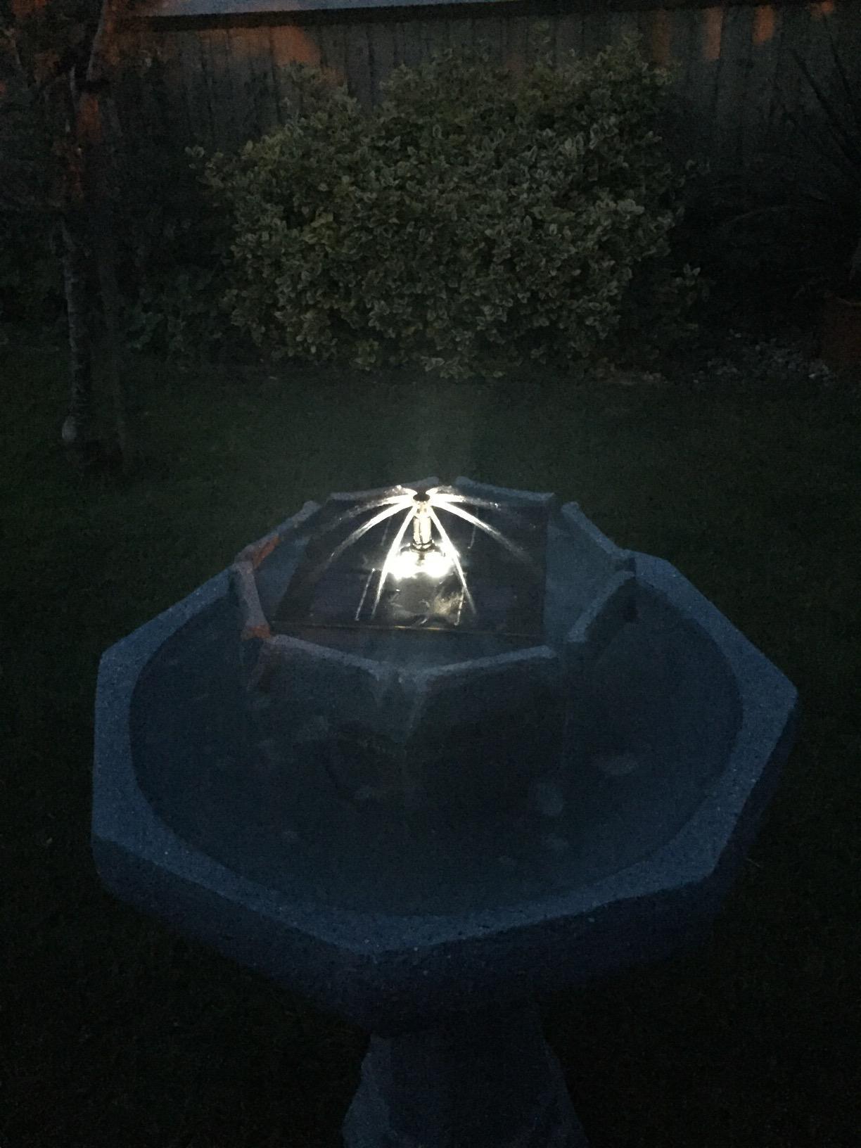 Primrose 75cm Solar Powered Castille Bird Bath Outdoor Garden Water ...