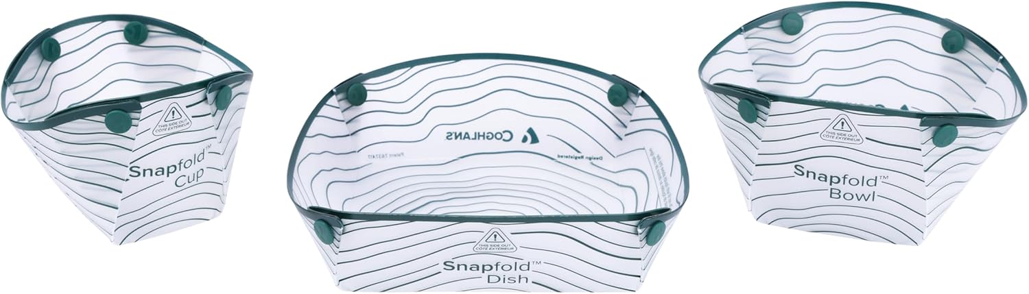 Amazon.com: Coghlan's Snapfold™ Solo Pack 3-Piece Collapsible Tableware ...