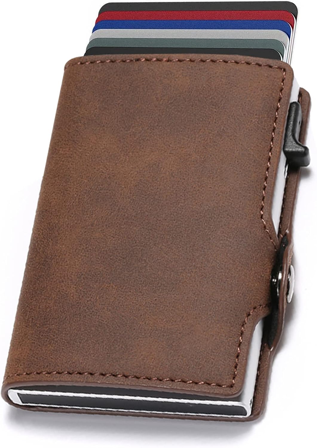 Tarjetero hombre de cuero, tarjeteros cartera para hombre con función ...