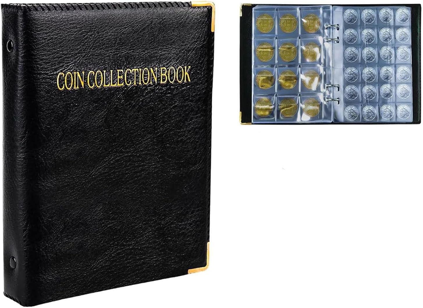 360 Pocket Coin Album,20 Pages Coin Collection Album Storage Book,120 ...