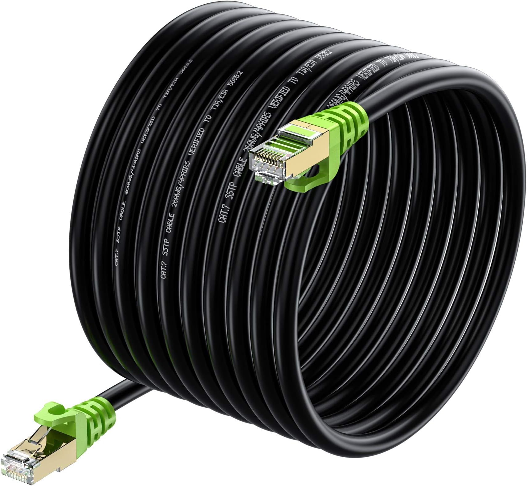 Amazon.com: Outdoor Cat 7 Ethernet Cable 30ft, 26AWG Heavy-Duty Cat7 ...
