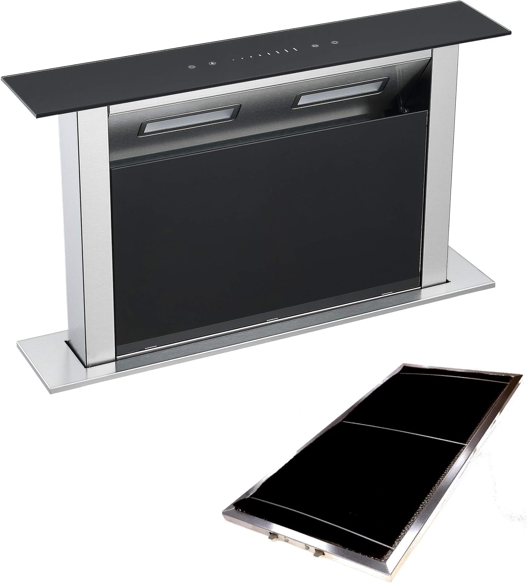Cookology Downdraft Cooker Hood, Built-into Island Worktop Extractor ...