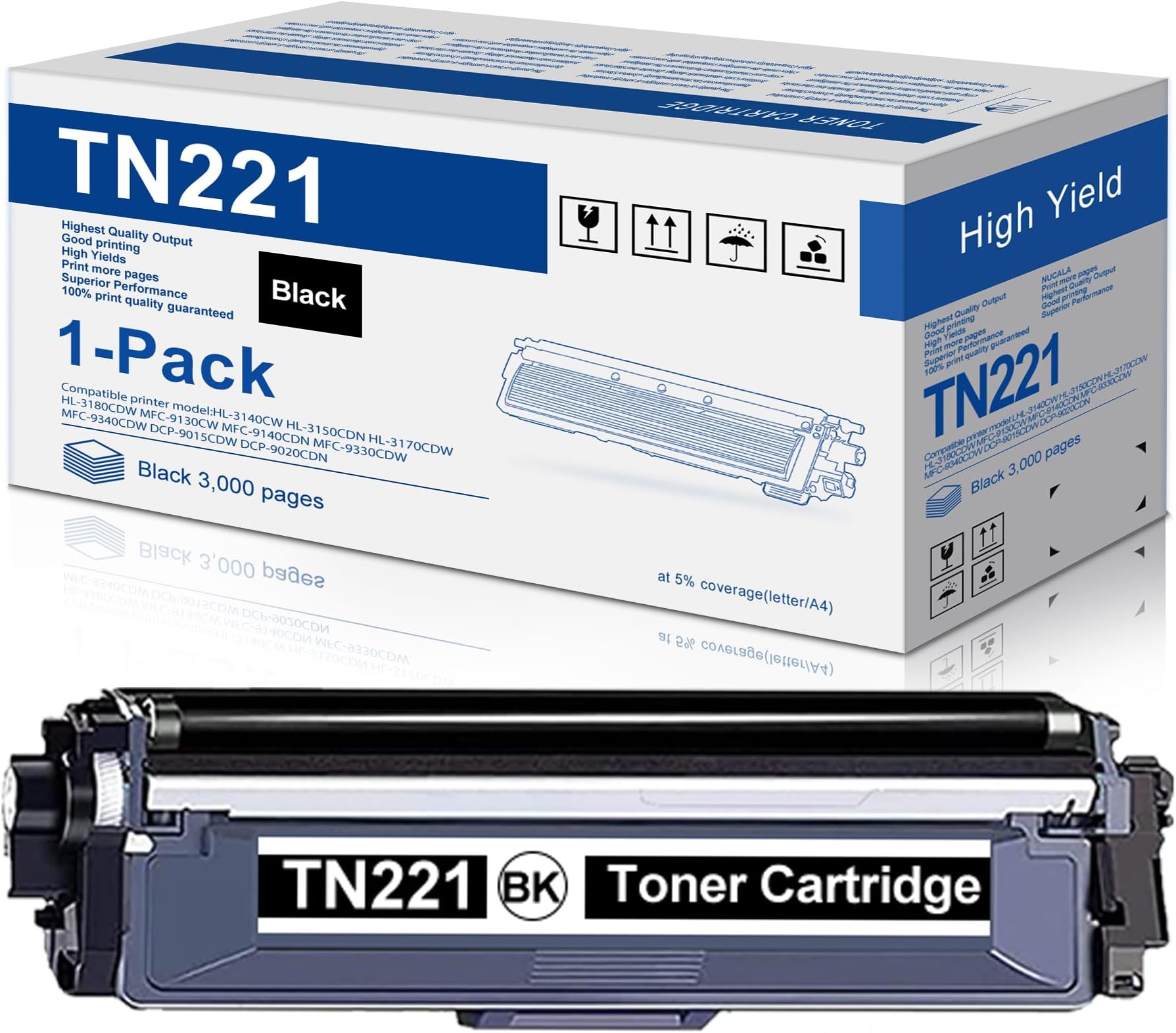 Amazon.com: TN221 Toner Cartridge Replacement for Brother TN-221 TN 221 ...