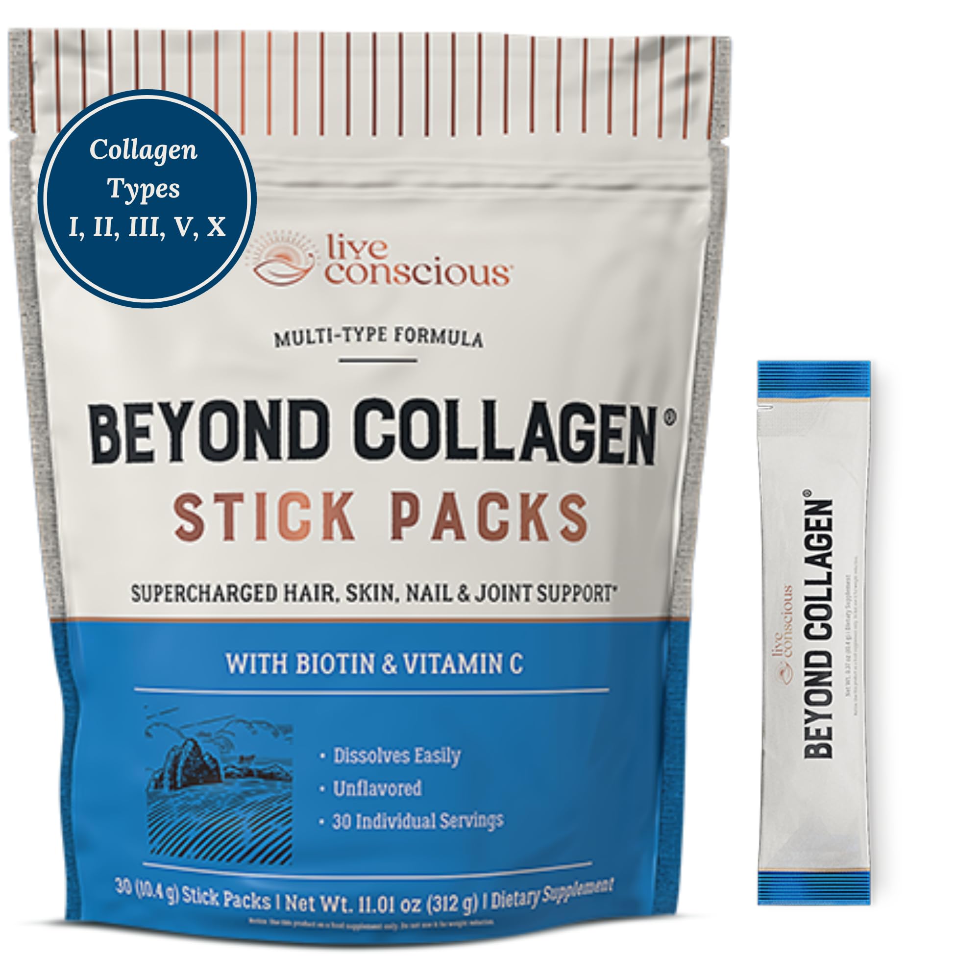 Amazon.com: Live Conscious Beyond Collagen Peptides Powder Unflavored ...