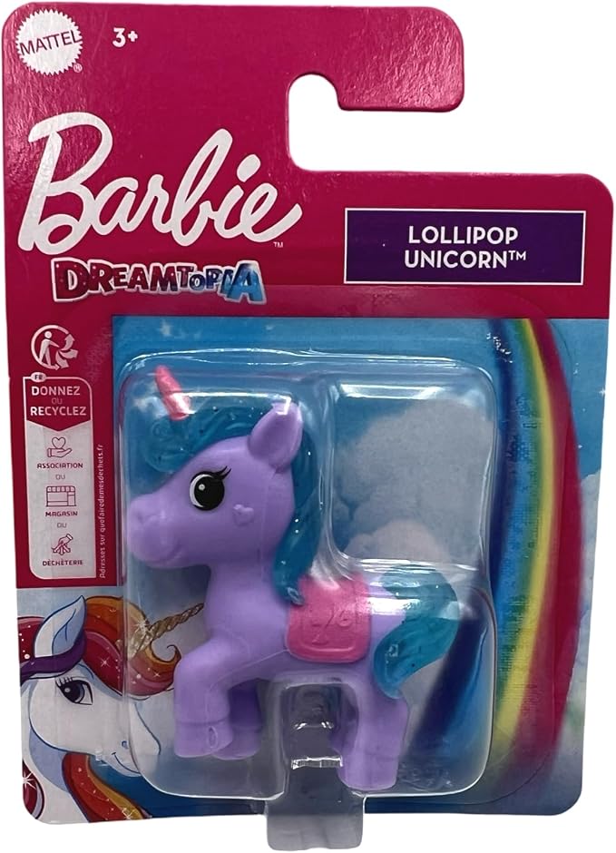Amazon.com: Barbie DREAMTOPIA Lollipop Unicorn Figurine, Lila : Home ...