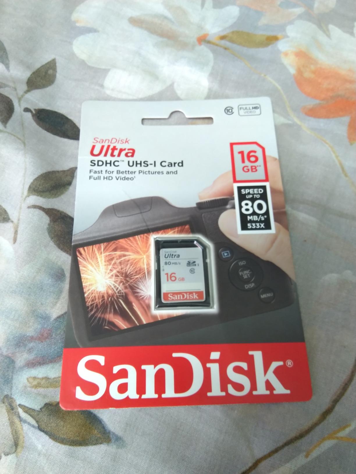 SanDisk Ultra Class 10 UHS-I 16GB SDHC Memory Card (80 MB/s) - Buy ...