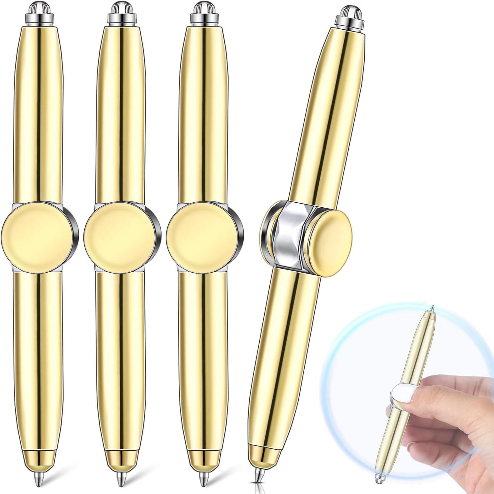 Amazon.com : 4 Pcs Fidget Pen Spinner Pen with LED Light Multi ...