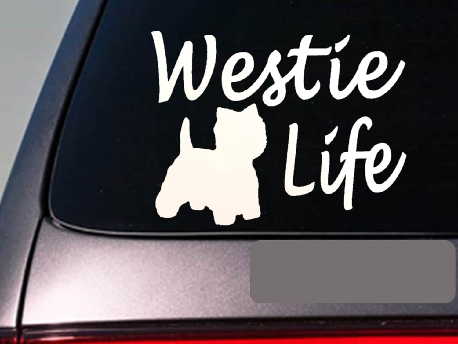 Amazon.com: EZ-STIK Westie Life 6" stickerE766 west Highland White ...