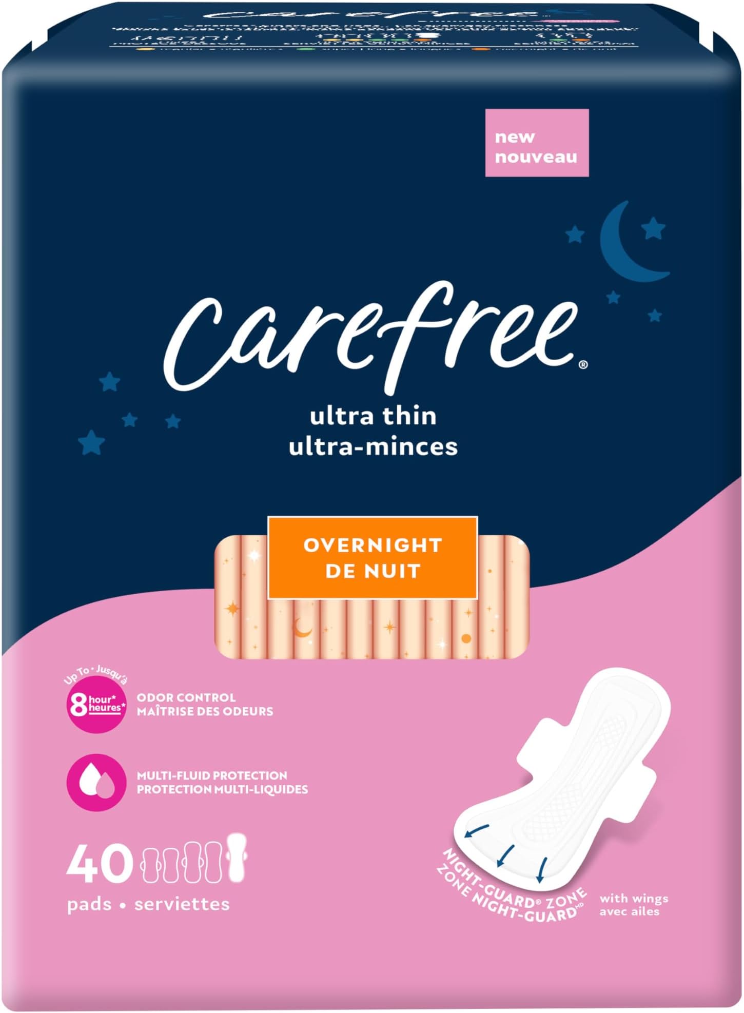 Amazon.com: Saba Sensiti-V Ultra Thin Overnight Pads with Wings, 72 ...