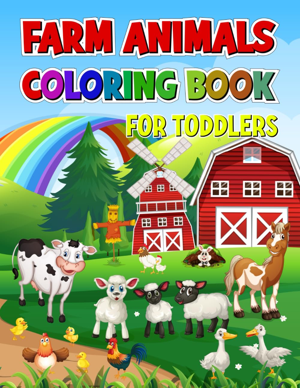 Farm Animals Coloring Book For Toddlers: 30 Activity Pages With ...