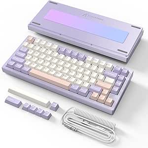 Amazon.co.jp: ATTACK SHARK X75 Gaming Keyboard CNC Aluminum Alloy 81 ...