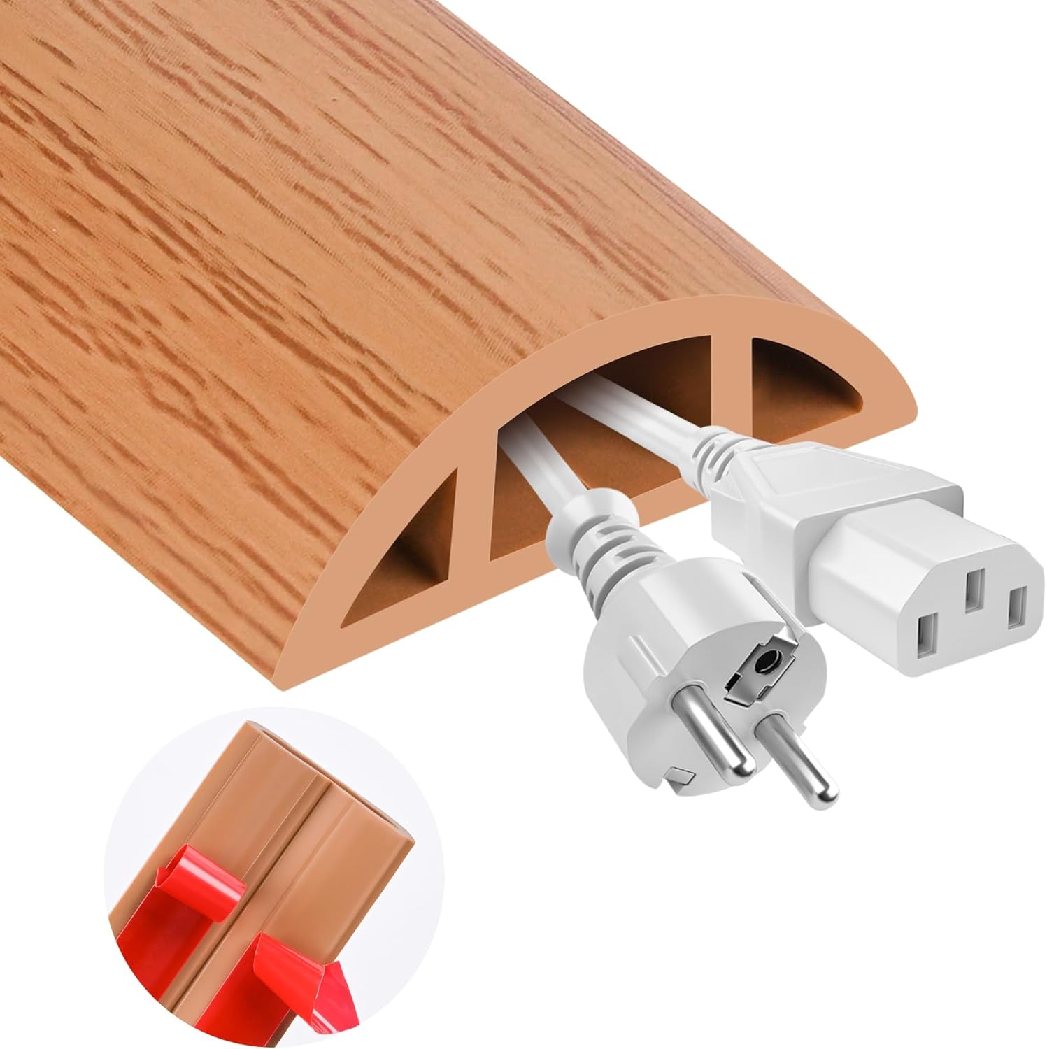 Amazon.com: MYFAMIREA 3.3FT Floor Cord Cover for Wire Self Adhesive ...