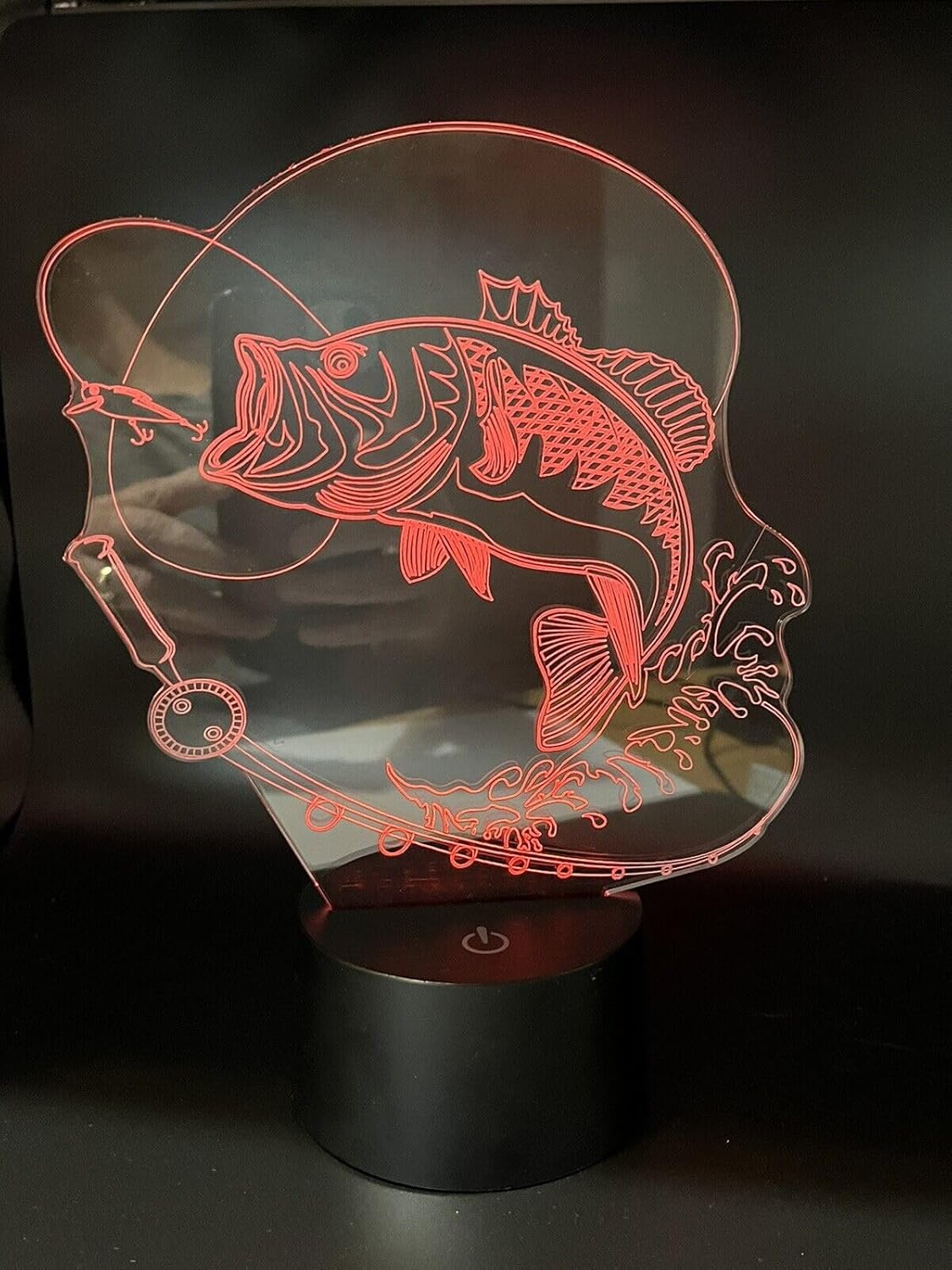 Amazon.com: MOLLY HIESON 3D Fish Fishing Night Light Table Desk Optical ...